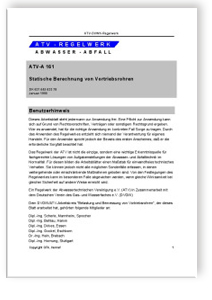 Arbeitsblatt ATV-A 161,... | ATV-Regelwerk Abwasser - Abfall